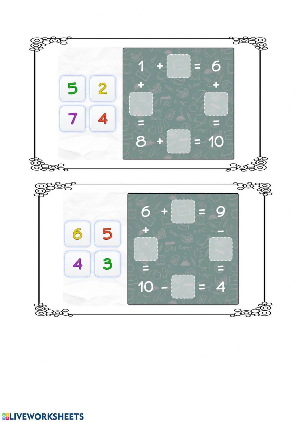 Quadrats màgics | Free Interactive Worksheets | 71863