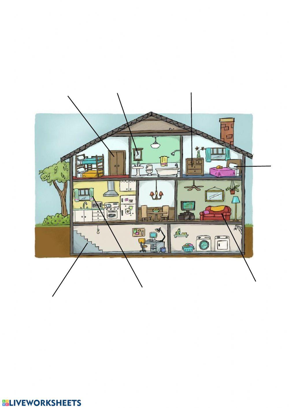 In the house interactive worksheet | Live Worksheets