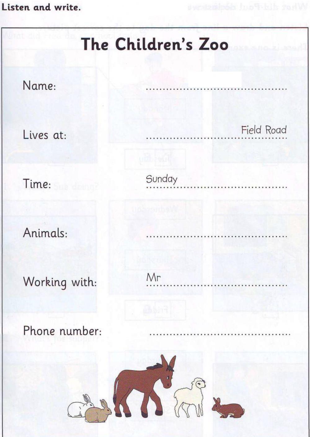 Listening worksheet for Grade 3 | Live Worksheets