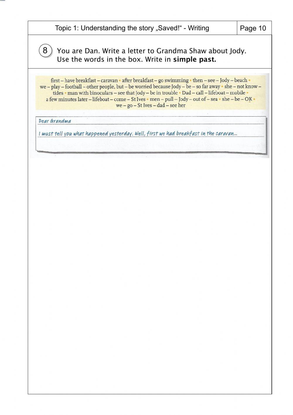 Wirting report worksheet | Live Worksheets