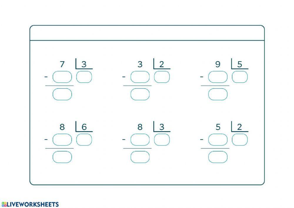 Divisions worksheet | Live Worksheets
