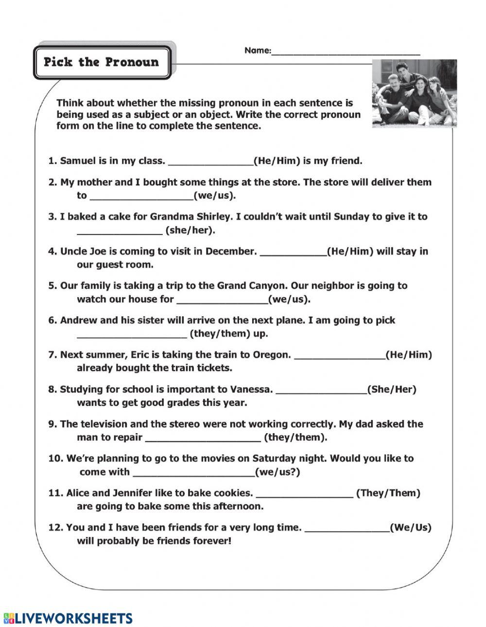 Language Homework March 3 online exercise for 6to | Live Worksheets