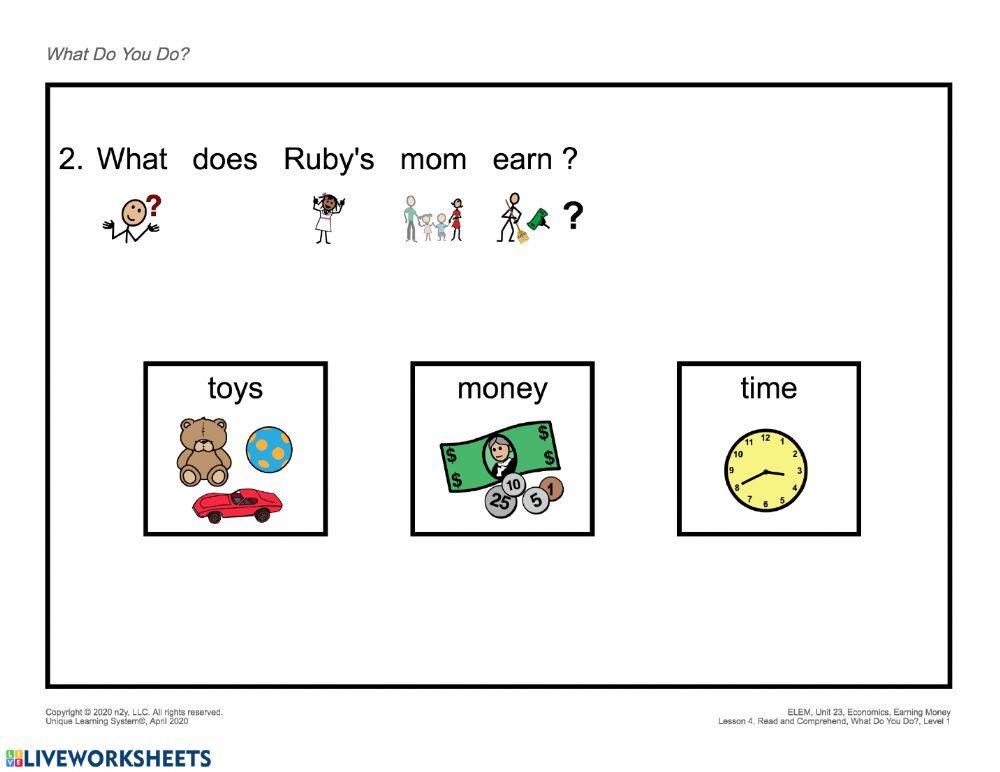 What Do You Do? worksheet | Live Worksheets