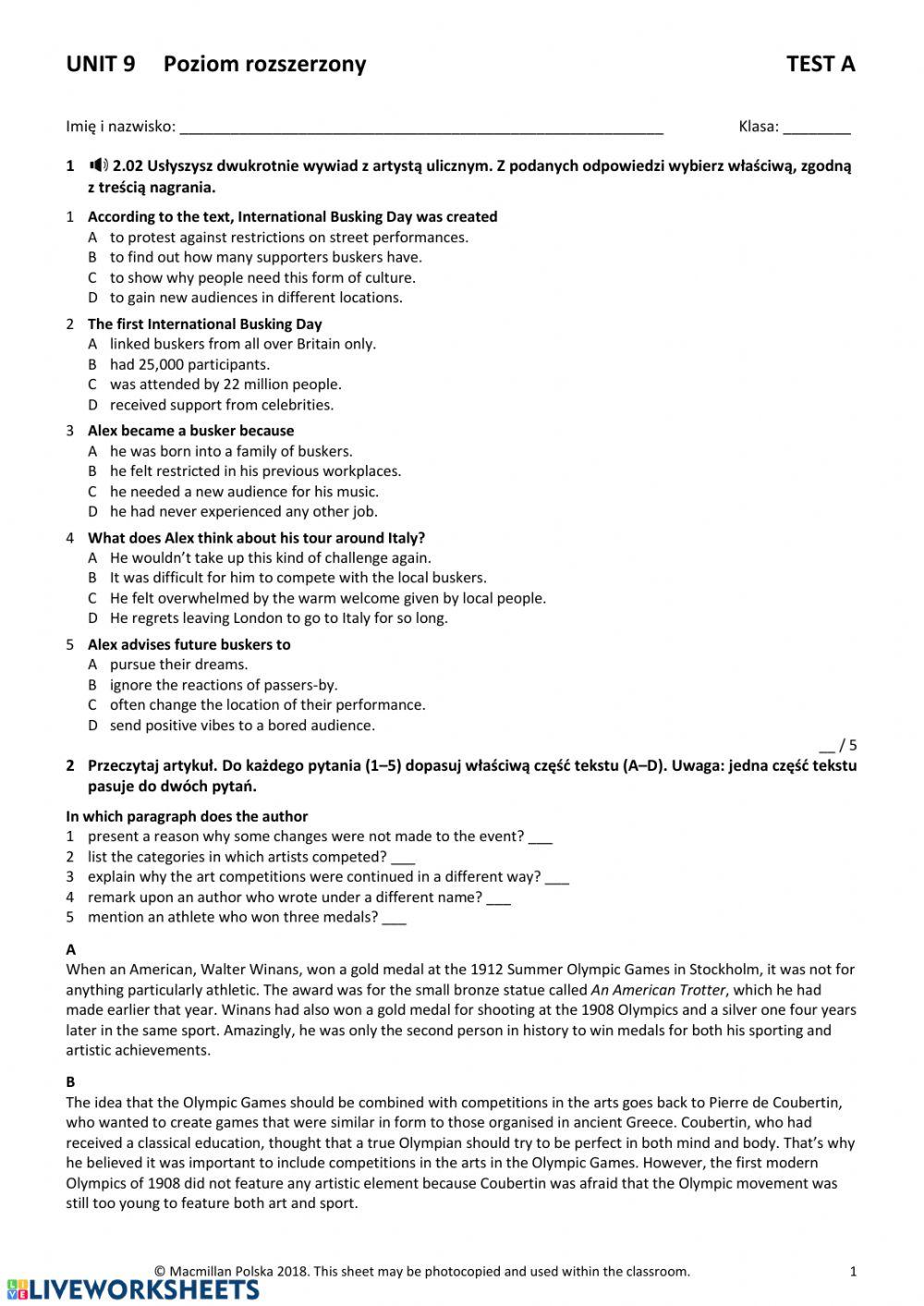 Macmillan repet… | Free Interactive Worksheets | 5428703