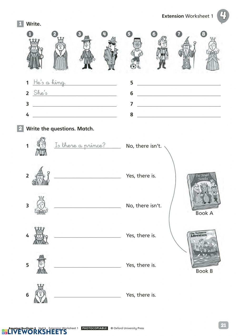 Unit 4 Characters of a story worksheet | Live Worksheets