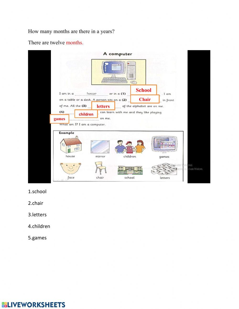 Simple present online exercise for Grade 3 | Live Worksheets