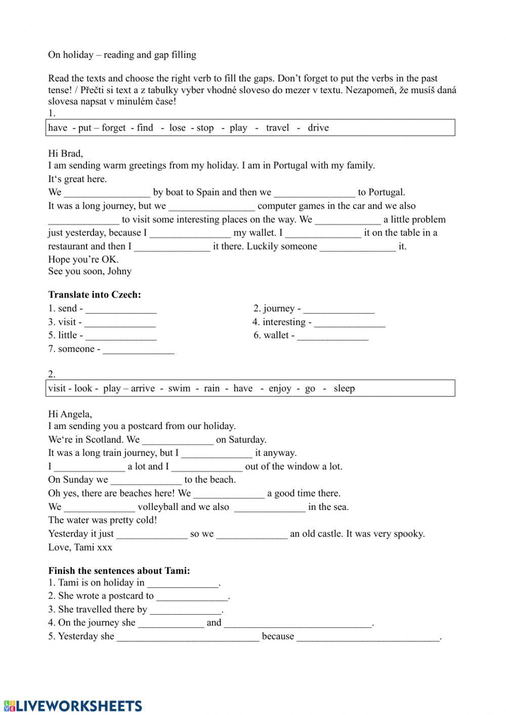 Past simple - w… | Free Interactive Worksheets | 74974