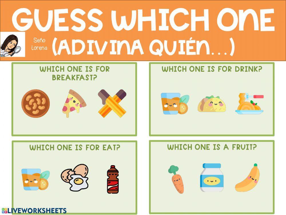 Which one is... worksheet | Live Worksheets