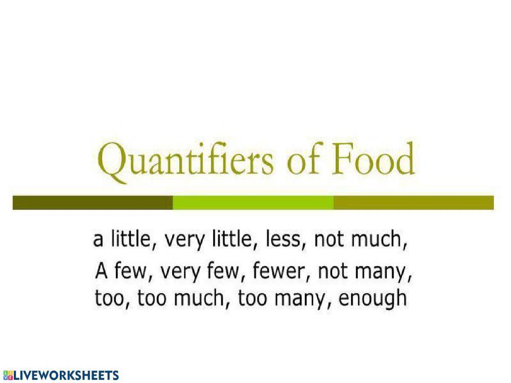 Quantifiers | Free Interactive Worksheets | 75602