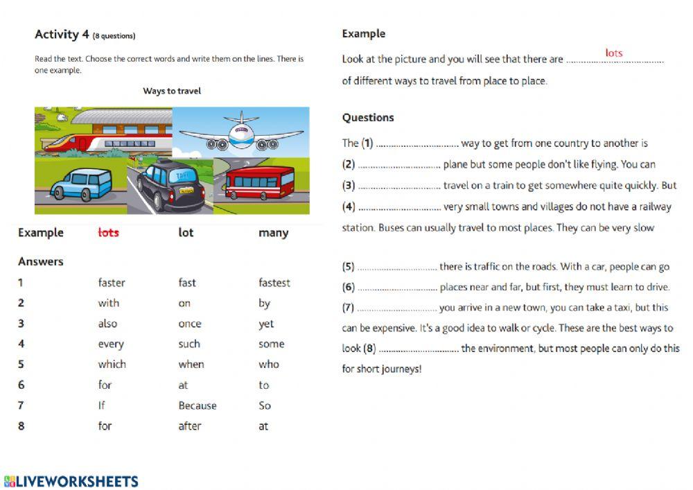 Flyers Activity 4 worksheet | Live Worksheets
