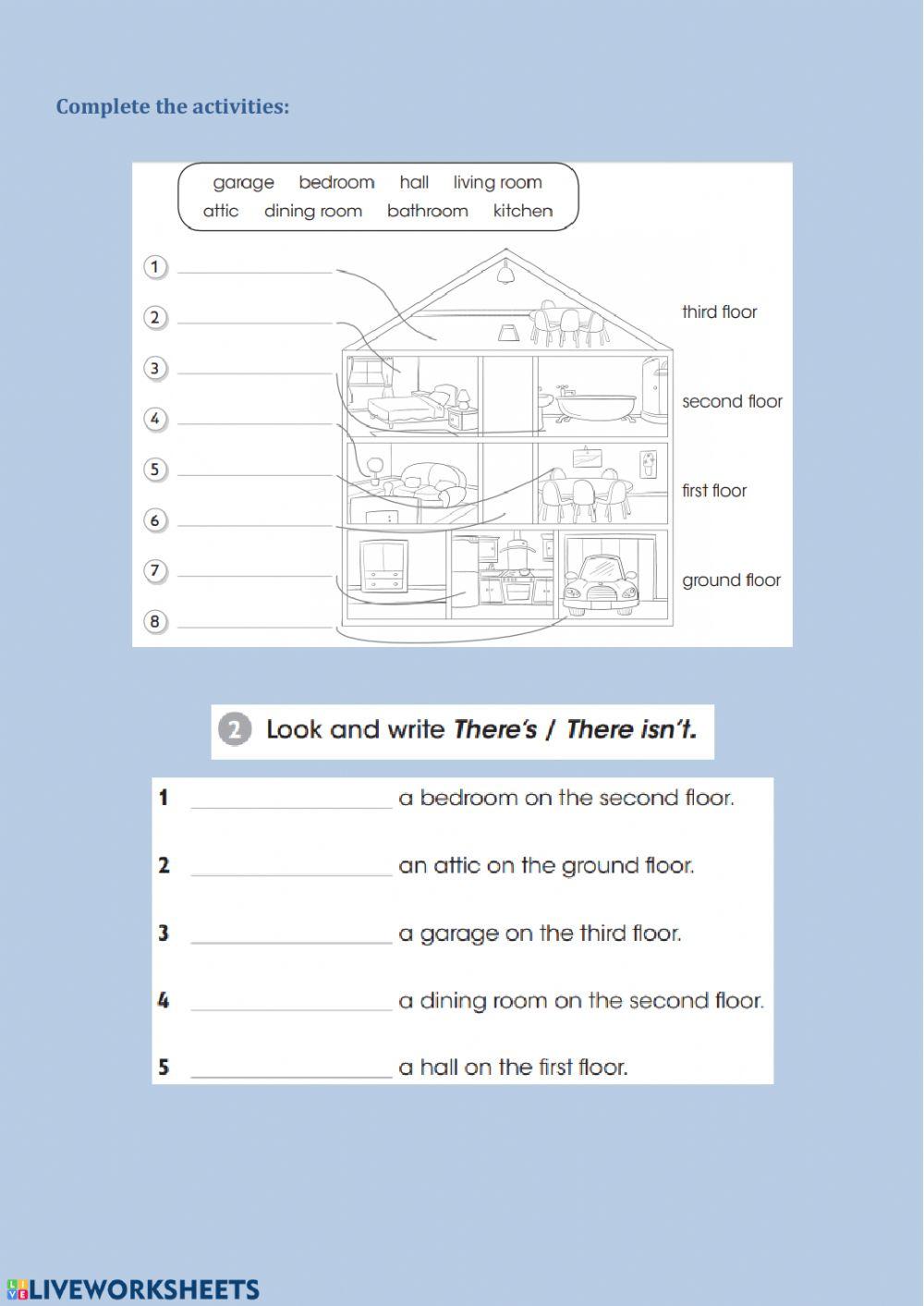 At home activity | Live Worksheets