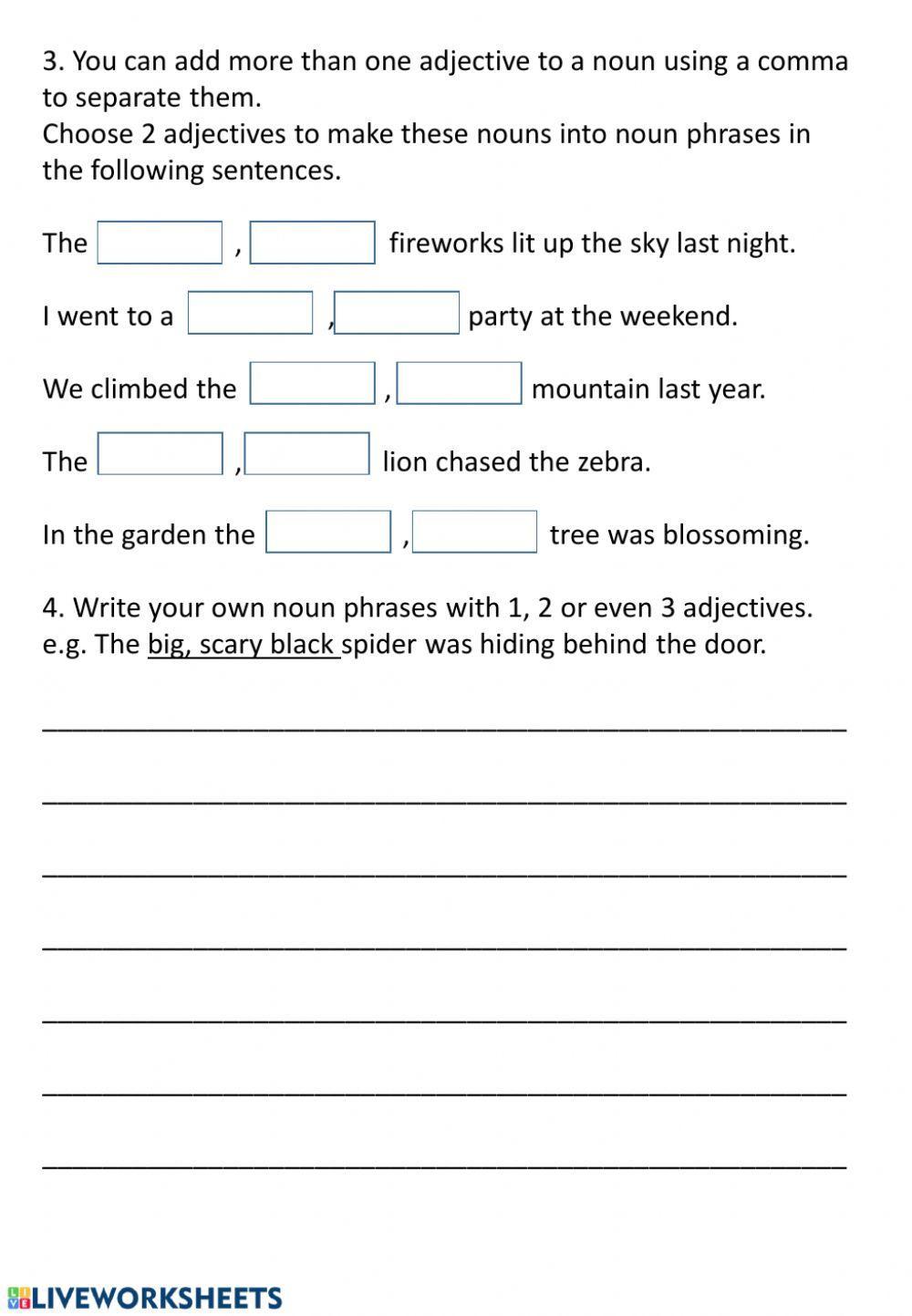 Noun Phrase Worksheet Live Worksheets, 48% OFF