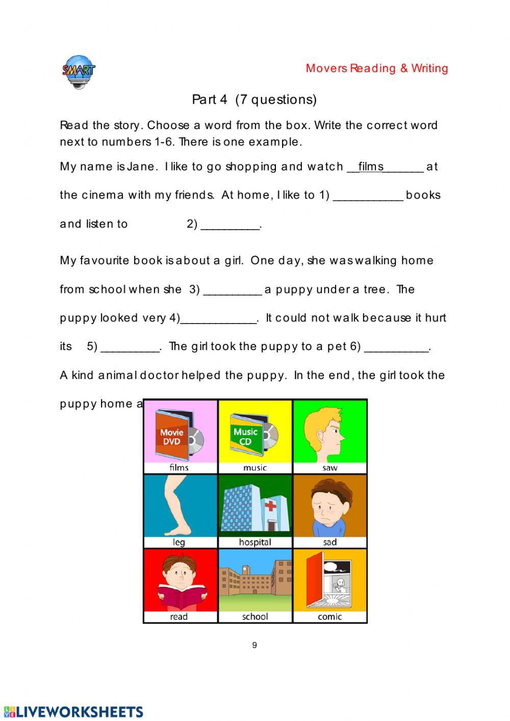 MOVERS PRACTICE | Free Interactive Worksheets | 5432391