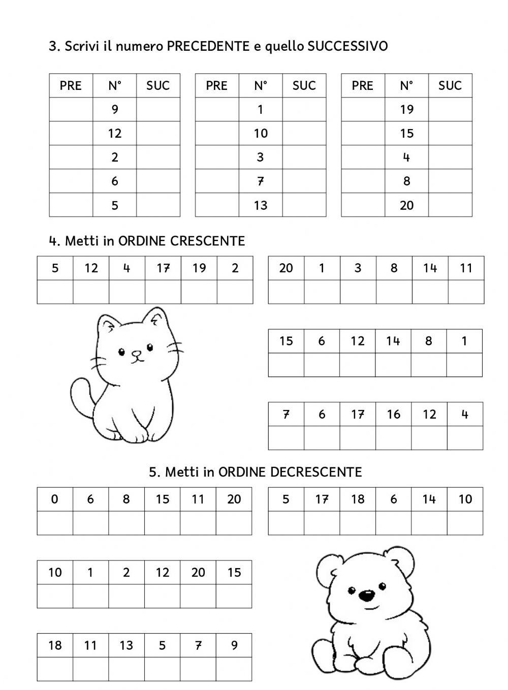 Numeri activity | Live Worksheets