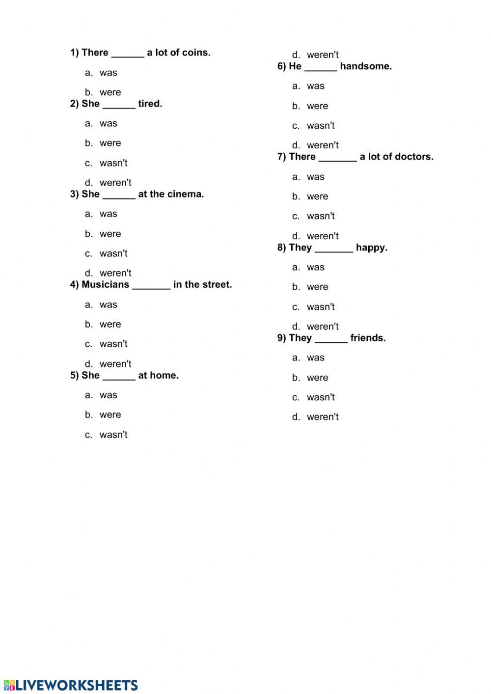 Cartoon interactive worksheet | Live Worksheets