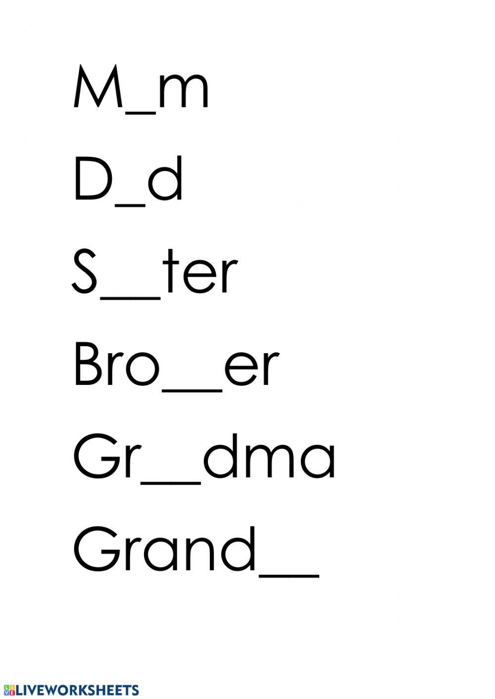 Family Worksheet For A1 Live Worksheets family-worksheet-for-a1-live-worksheets
