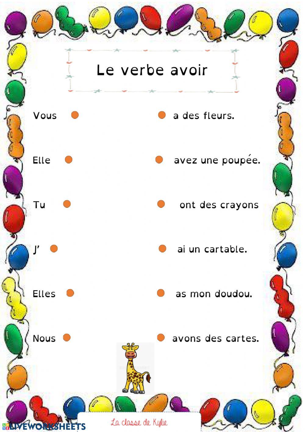 Relier verbes online exercise for | Live Worksheets