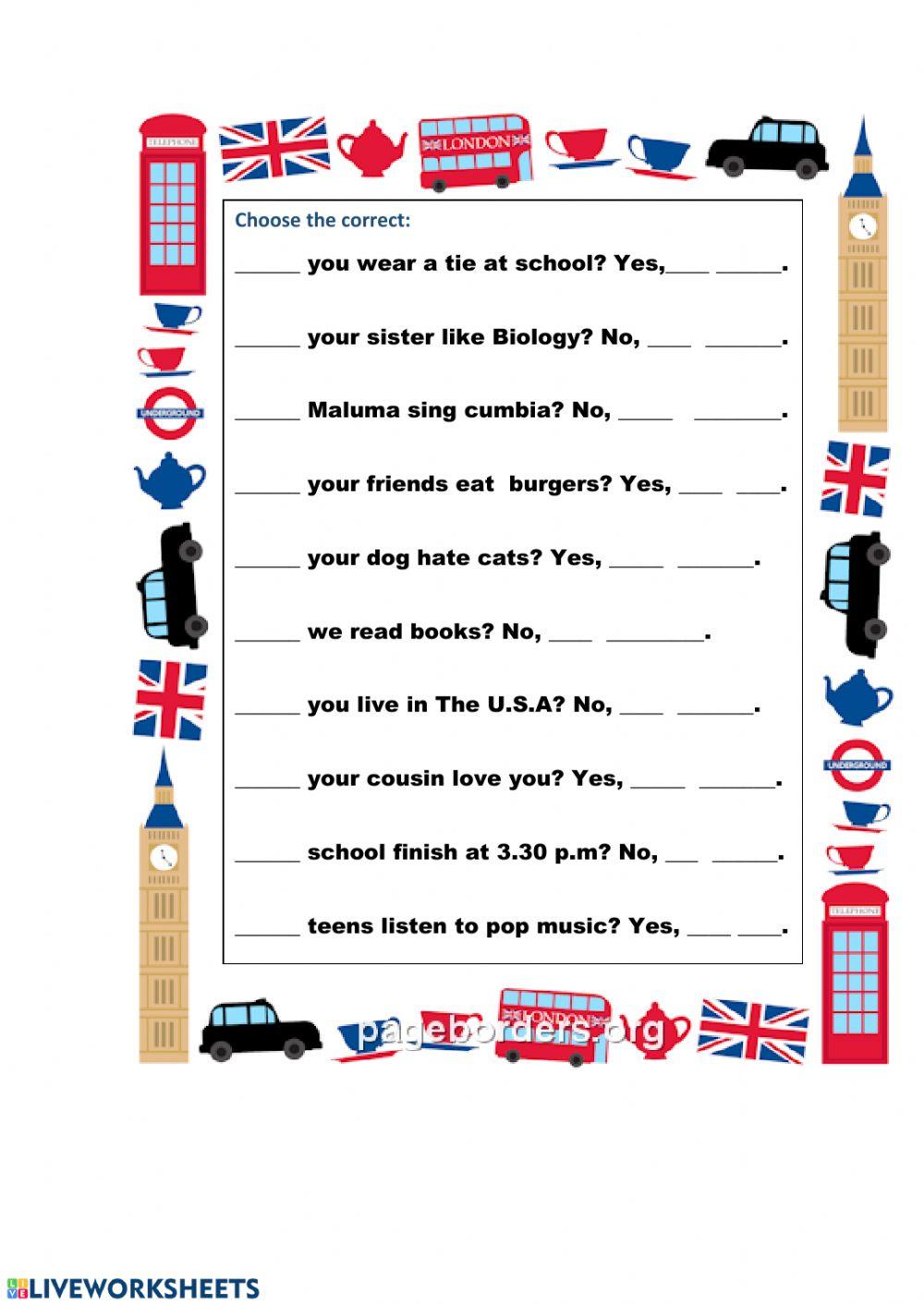 78868 | Present Simple Short Questions | BETIANA