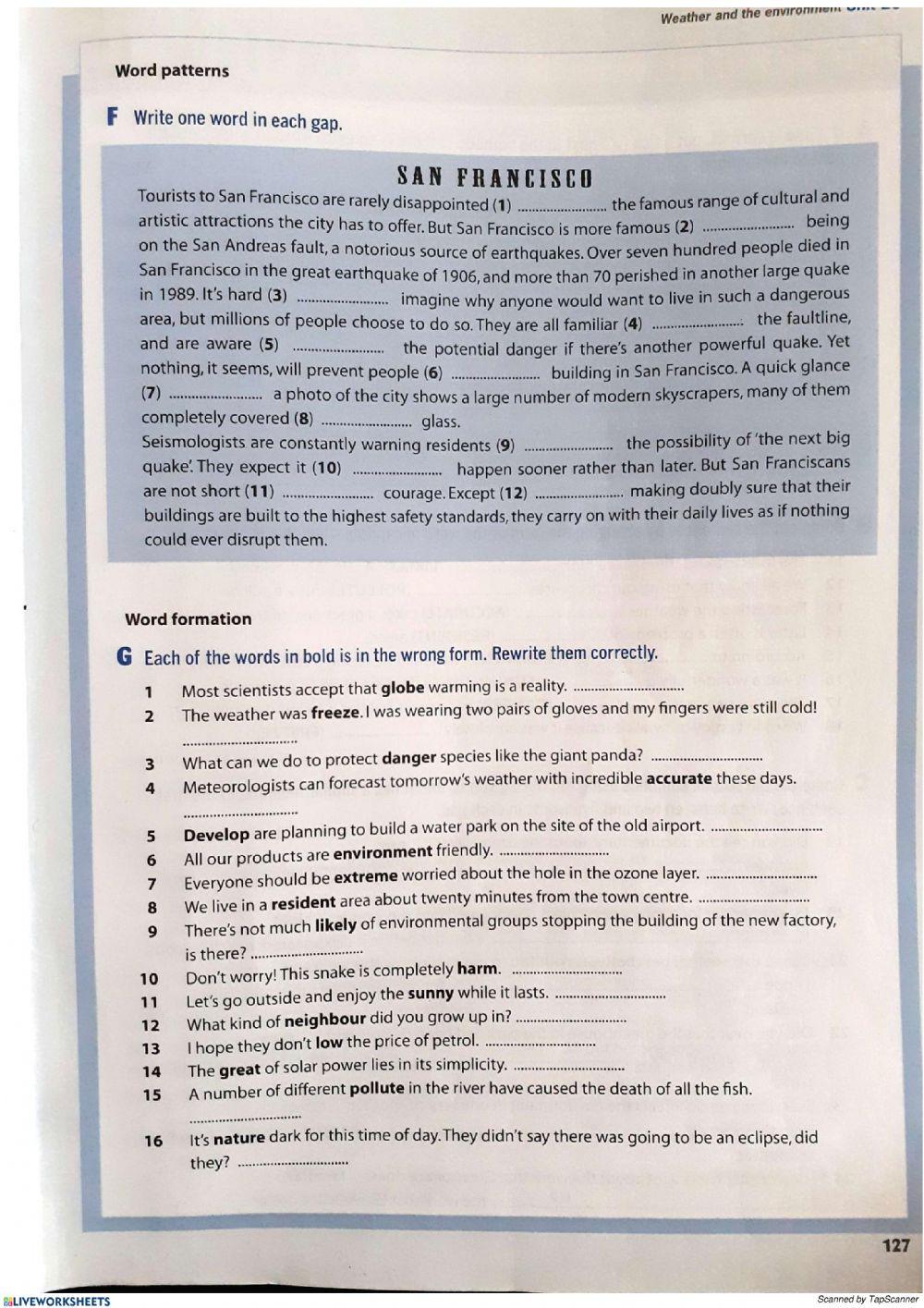 Destination B2 worksheet | Live Worksheets