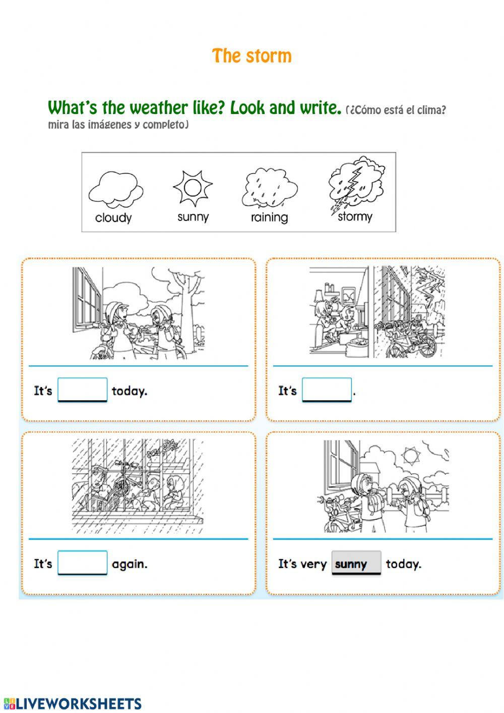 Pdf online worksheet: Weather | Live Worksheets