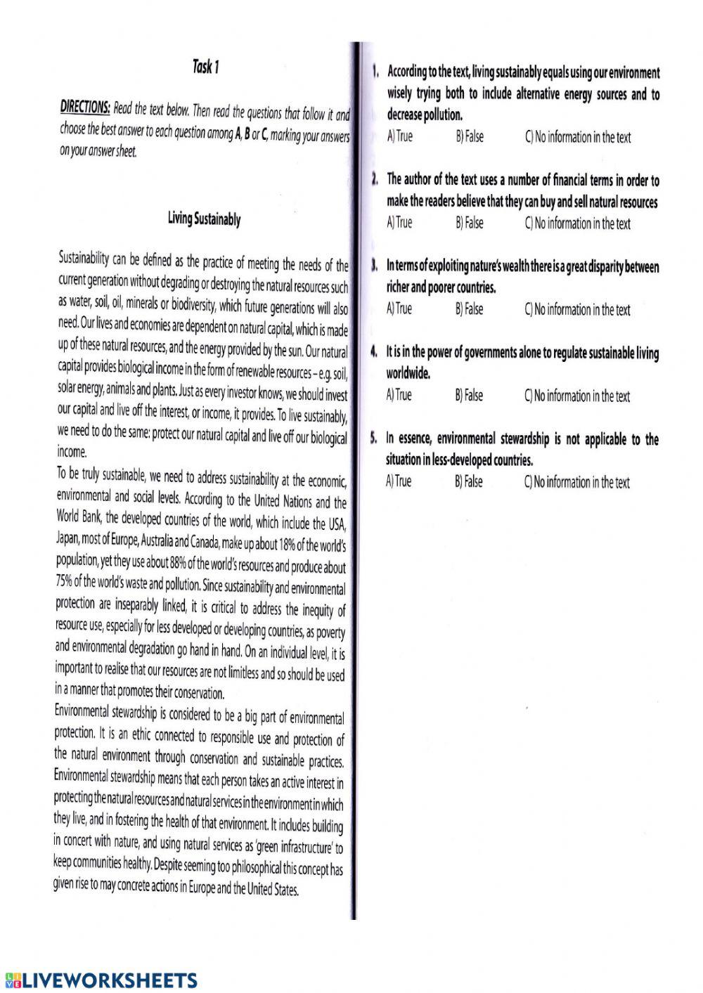 State exam prac… | Free Interactive Worksheets | 78599