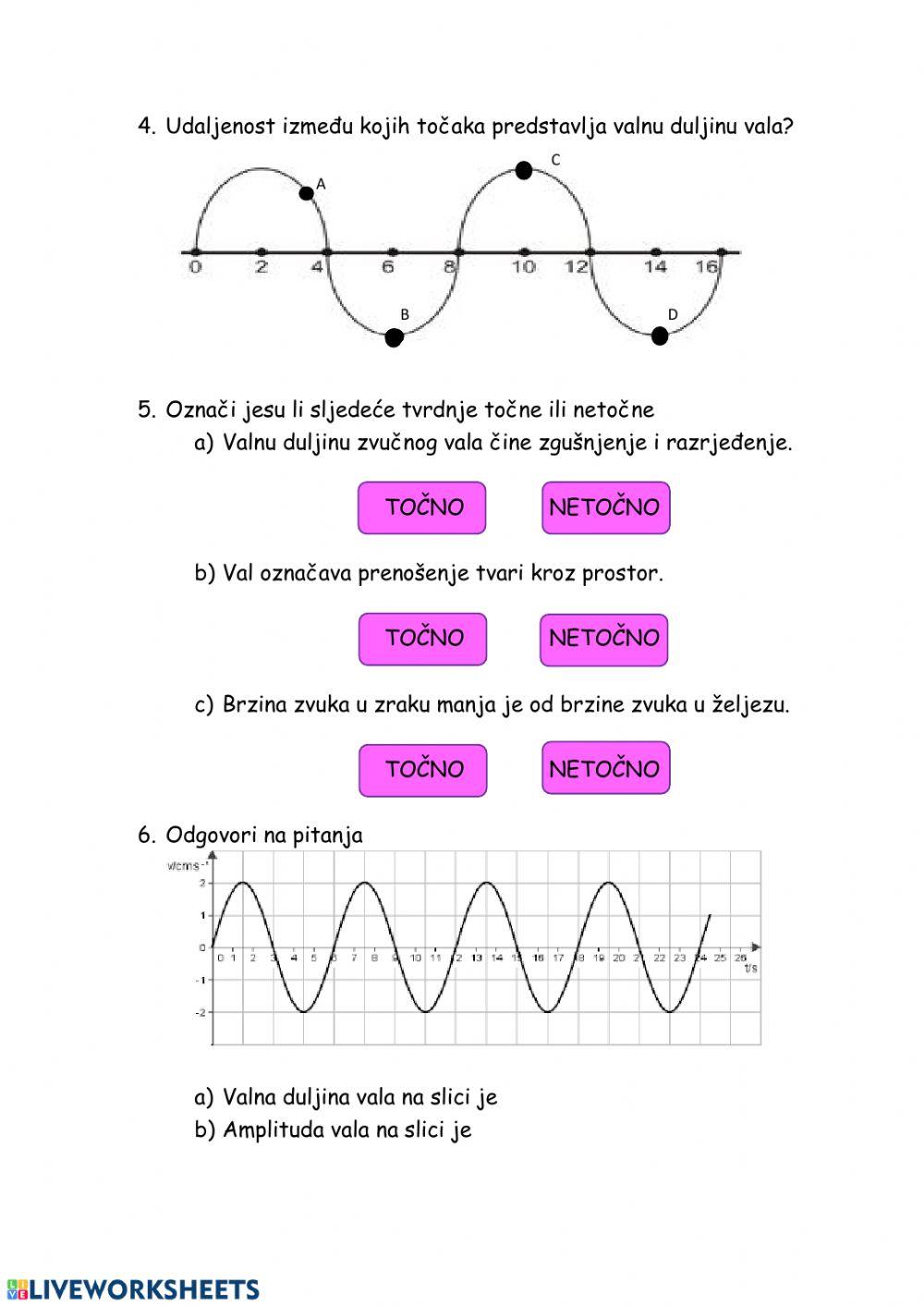 Valovi | Free Interactive Worksheets | 91197