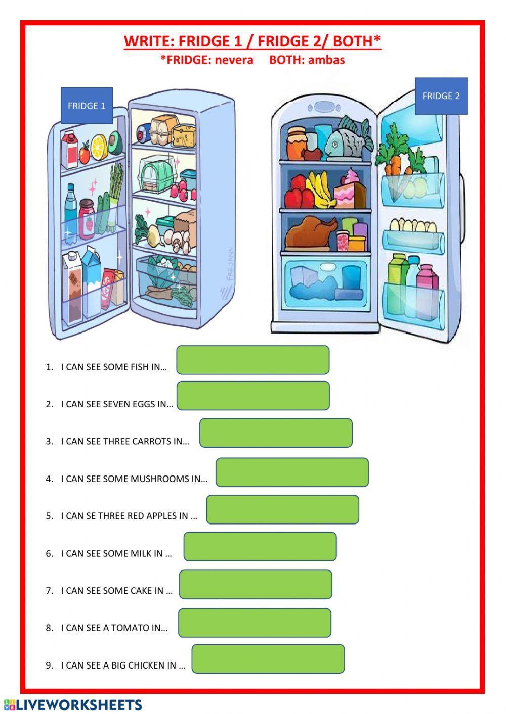 In my fridge | marta diez | Live Worksheets
