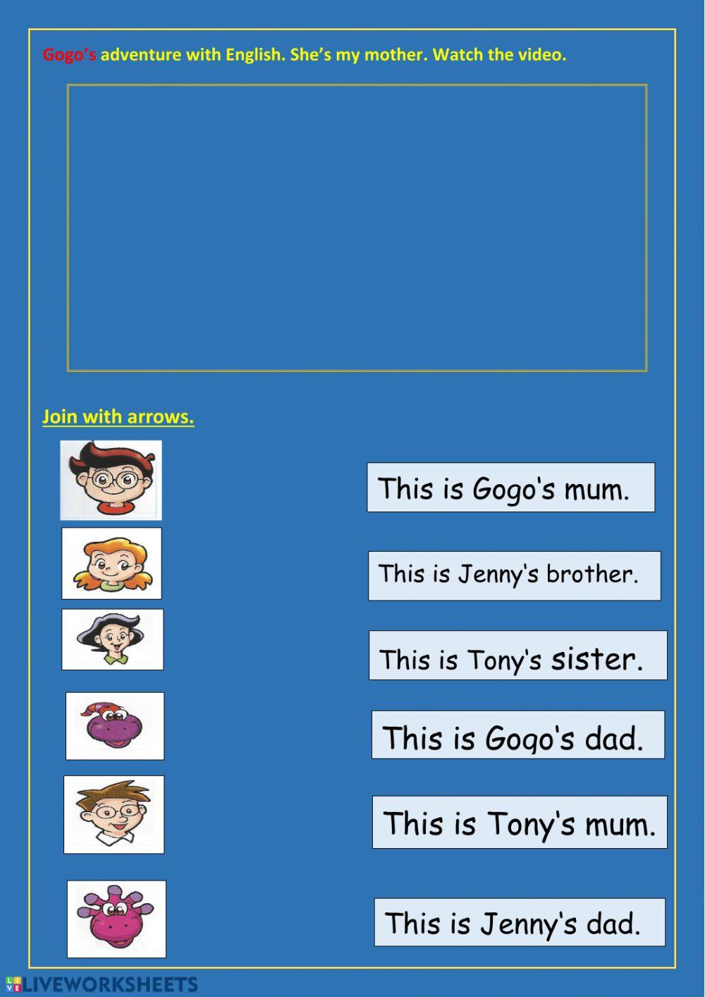 Family members free exercise | Live Worksheets