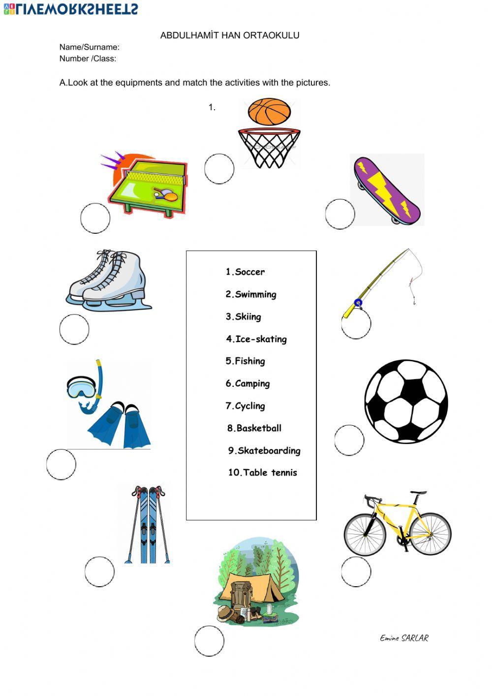 Fitness | Free Interactive Worksheets | 92037