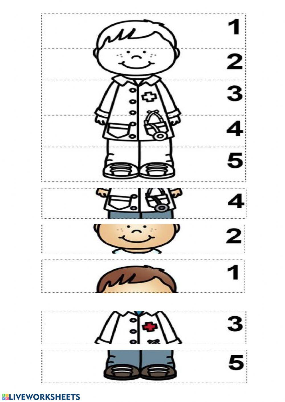 PUZZLE MÉDICO worksheet | Live Worksheets