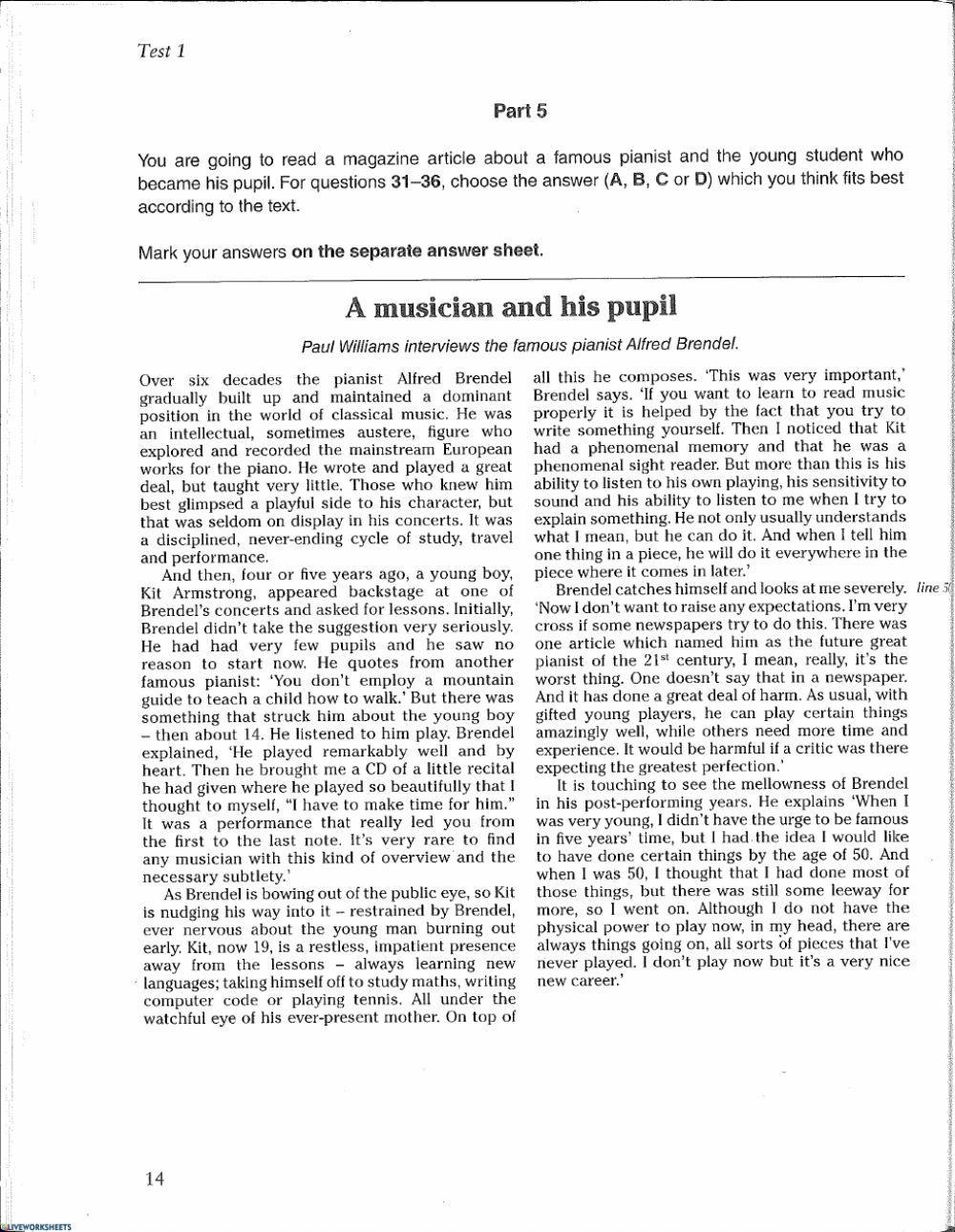 92290 | FCE Practice Test 1 (Parts 1& 2) | Marcela