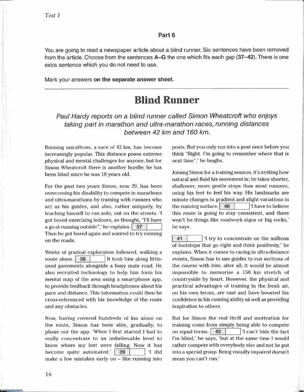 92290 | FCE Practice Test 1 (Parts 1& 2) | Marcela