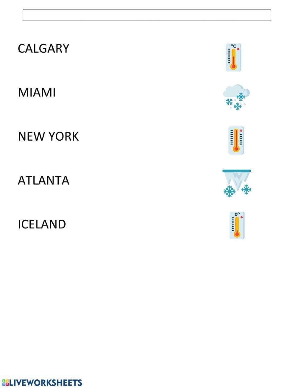 92301 | Weather forecast | anaegarcia44 | LiveWorksheets