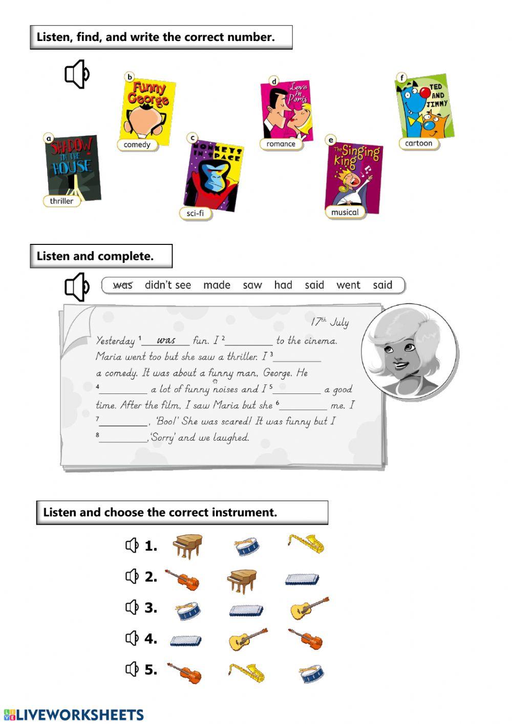 Arts interactive worksheet | Live Worksheets
