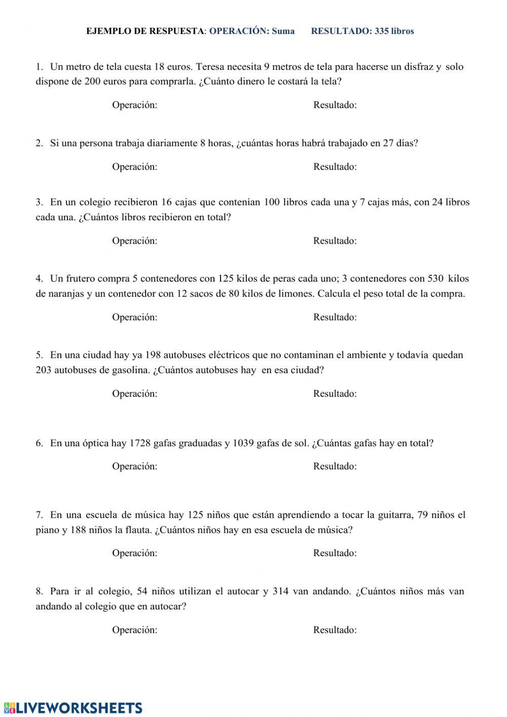 92724 | Problemas 9 | MAROHER | LiveWorksheets