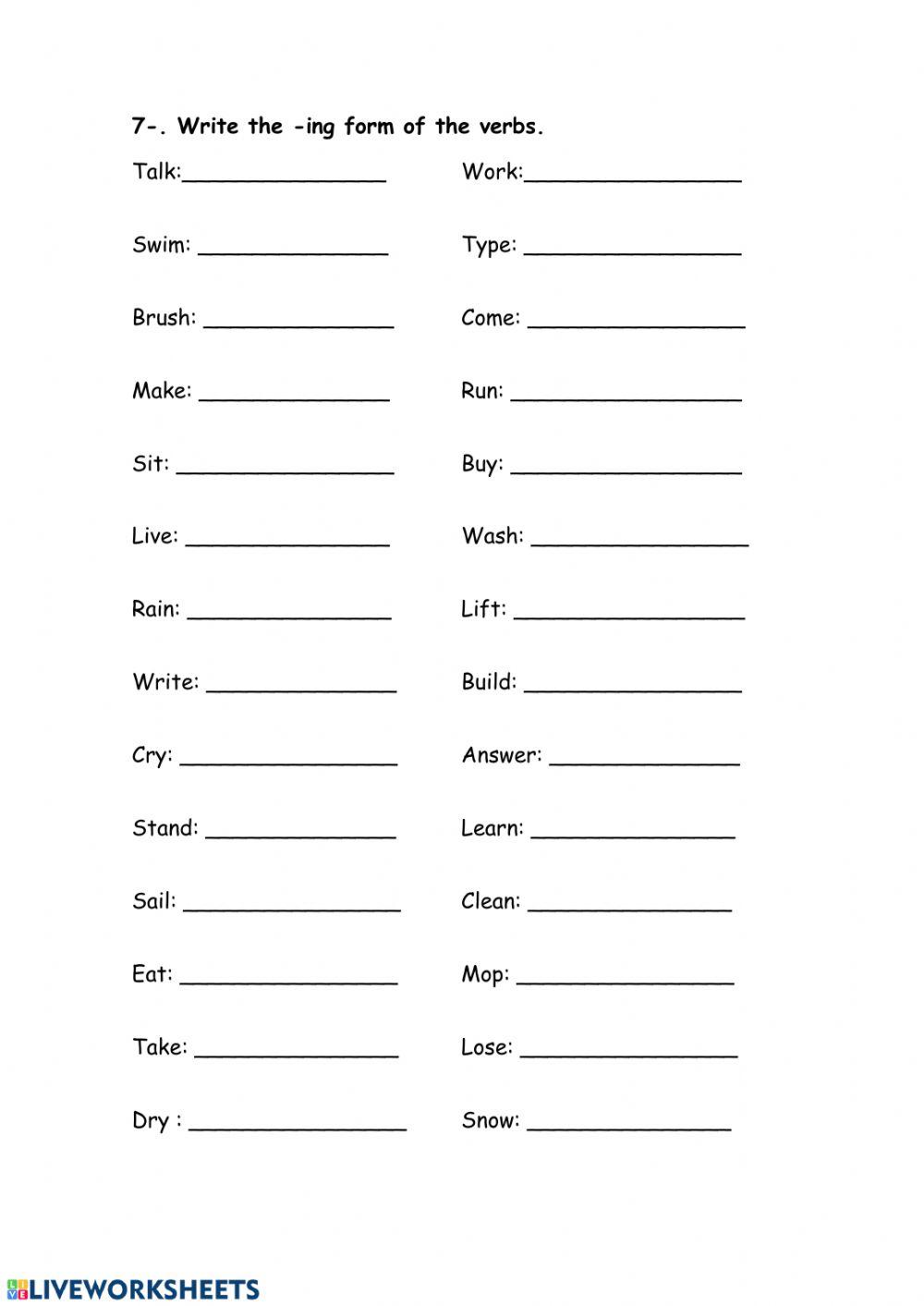 Present Continuous 4 interactive worksheet | Live Worksheets