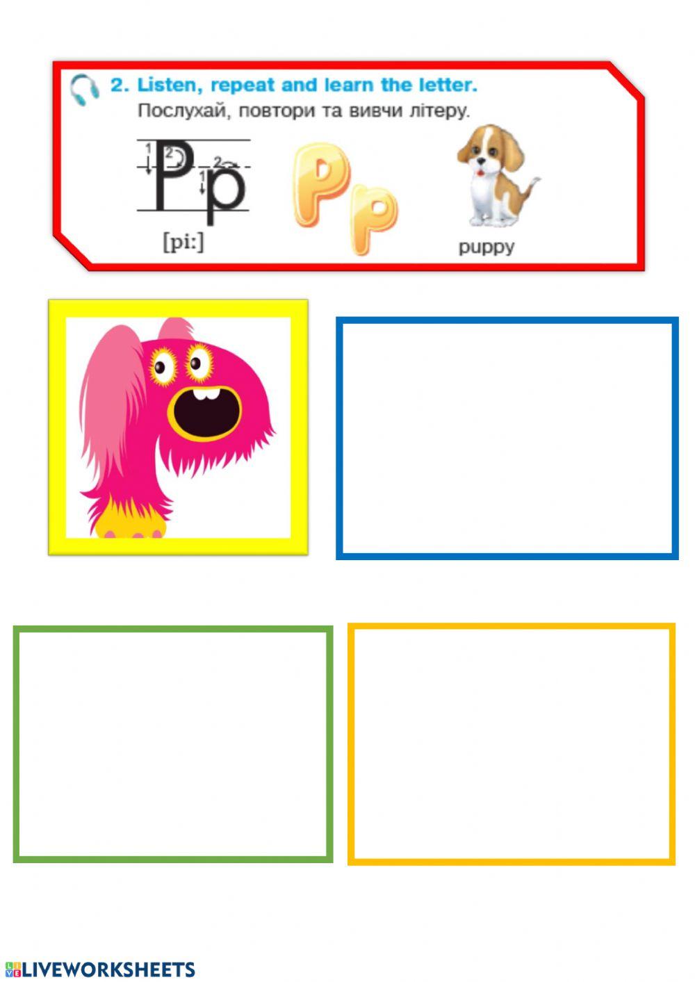Letter Pp Activity Live Worksheets