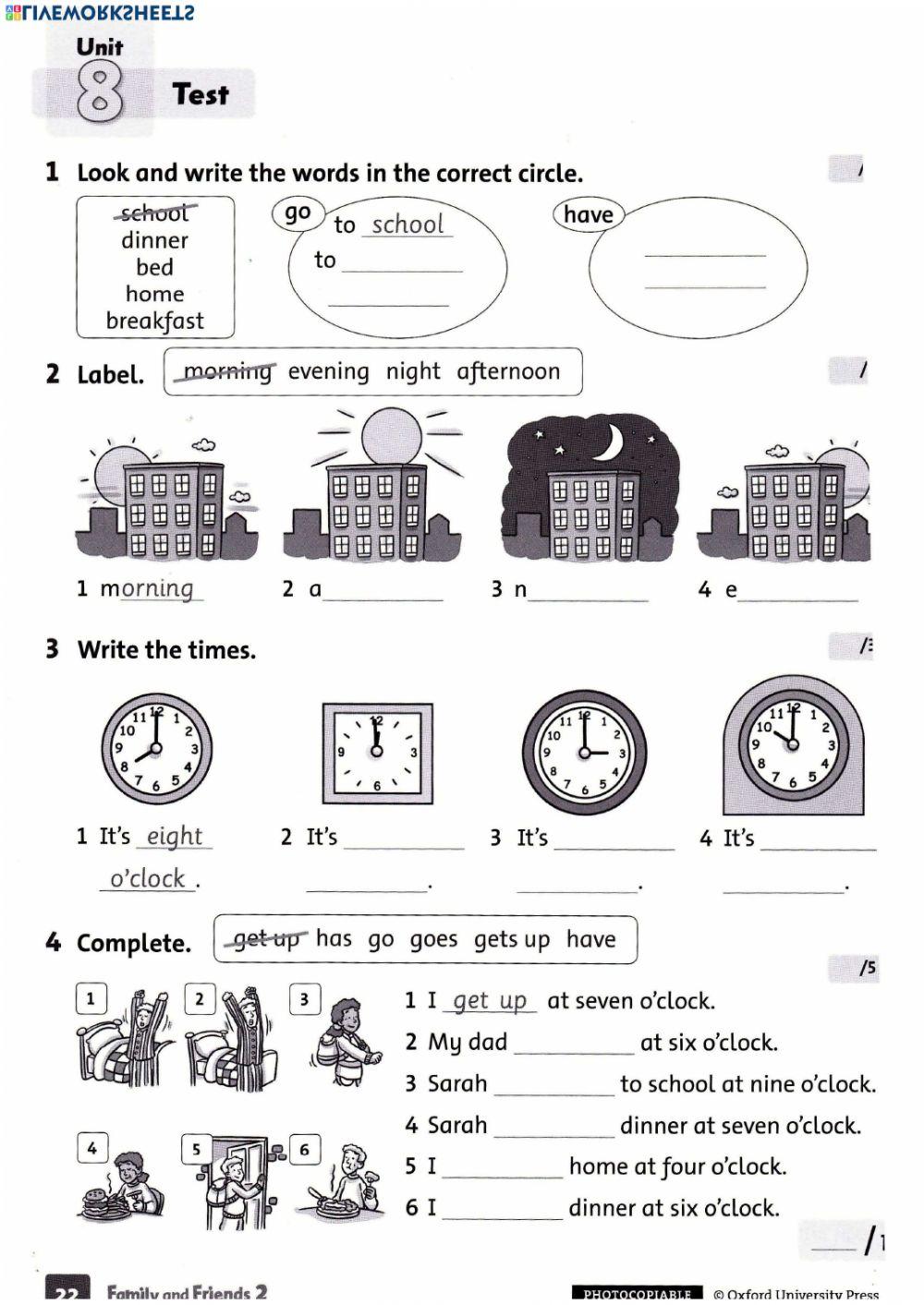 Family and friends 2 Test Unit 8 5463497 | arbuznat
