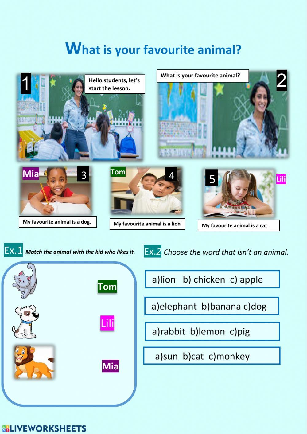 Lesson 1A worksheet | Live Worksheets