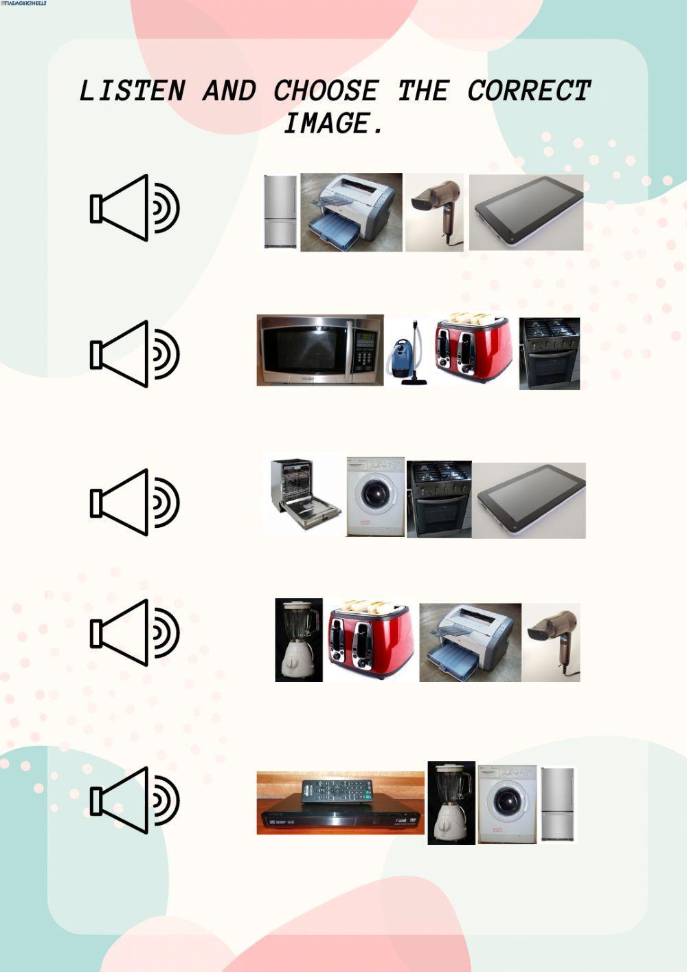 94484 | Kitchen Machines | cibercecy | LiveWorksheets