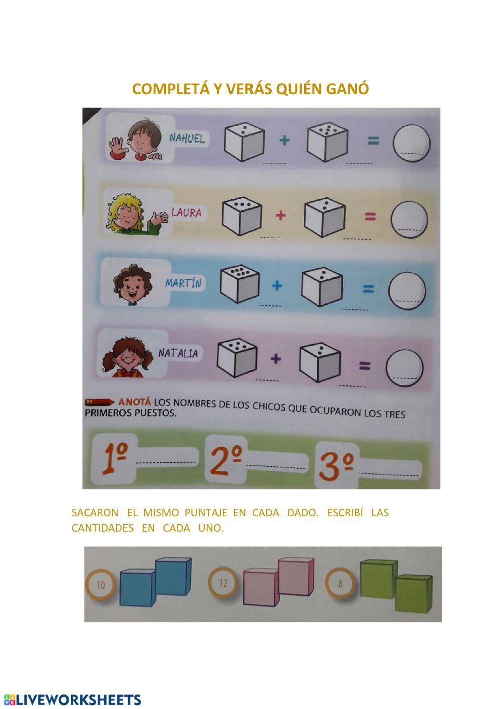 Suma | Free Interactive Worksheets | 94907