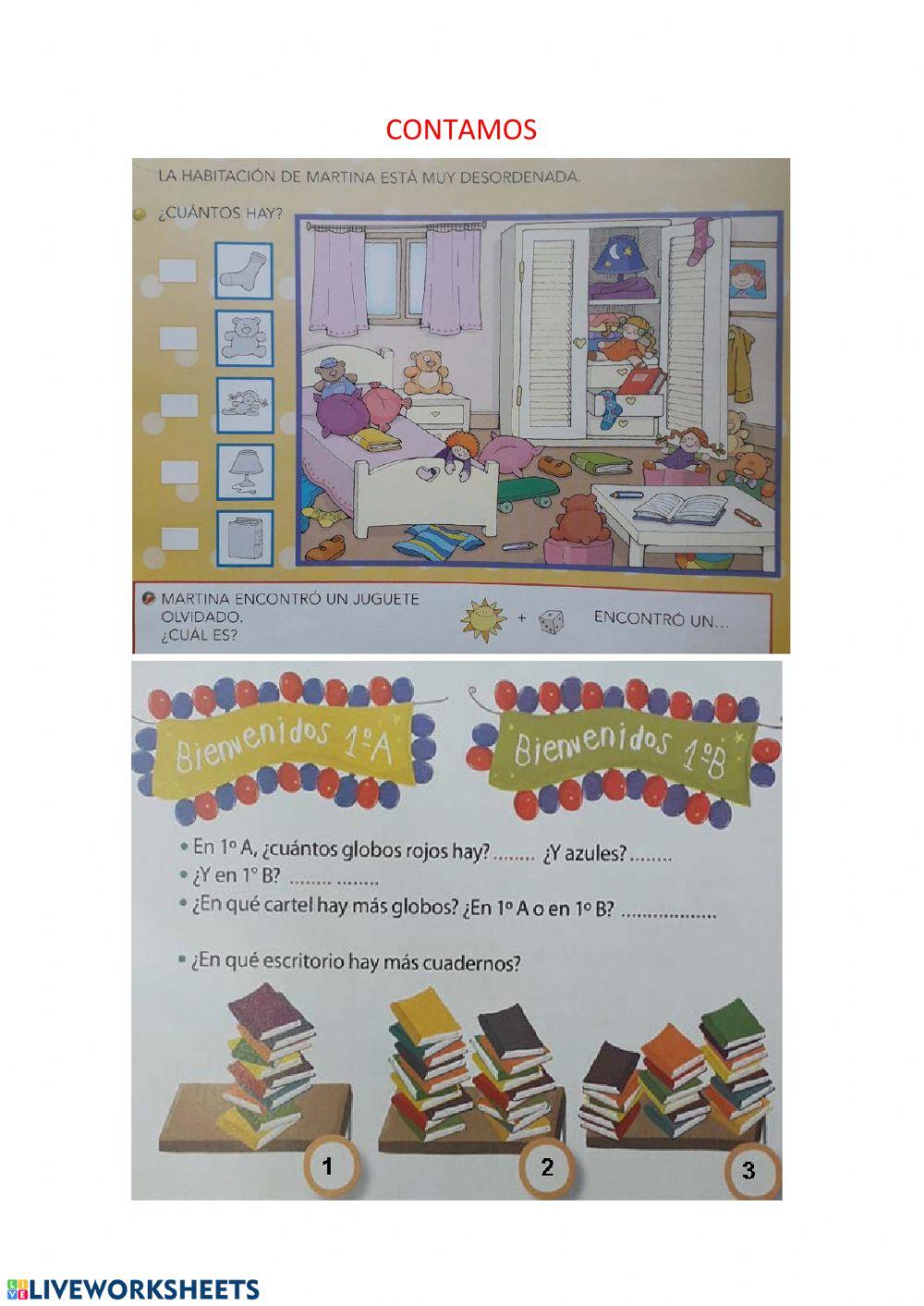 Contar y contar worksheet | Live Worksheets