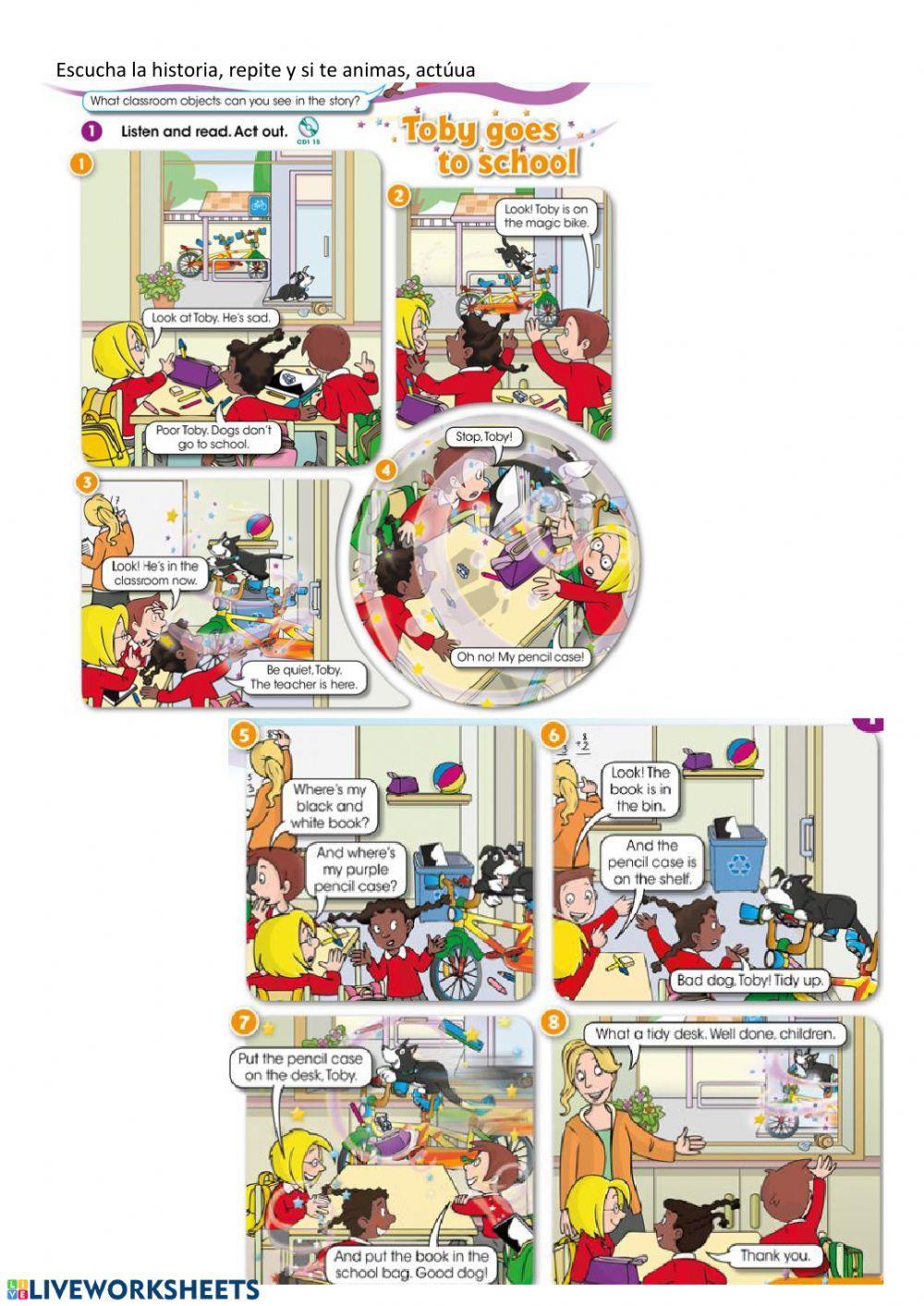 School Objects worksheet for grade 2 | Live Worksheets