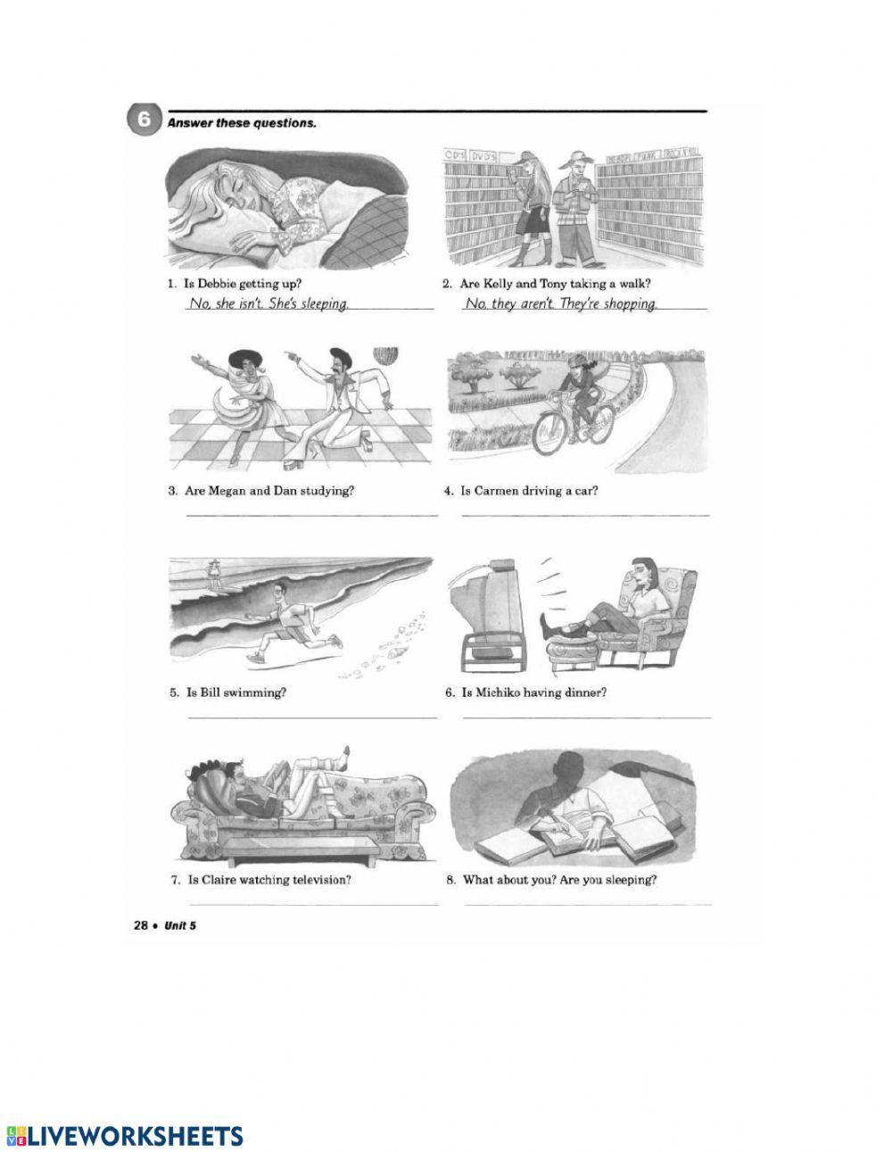 Presente Continuo interactive worksheet | Live Worksheets