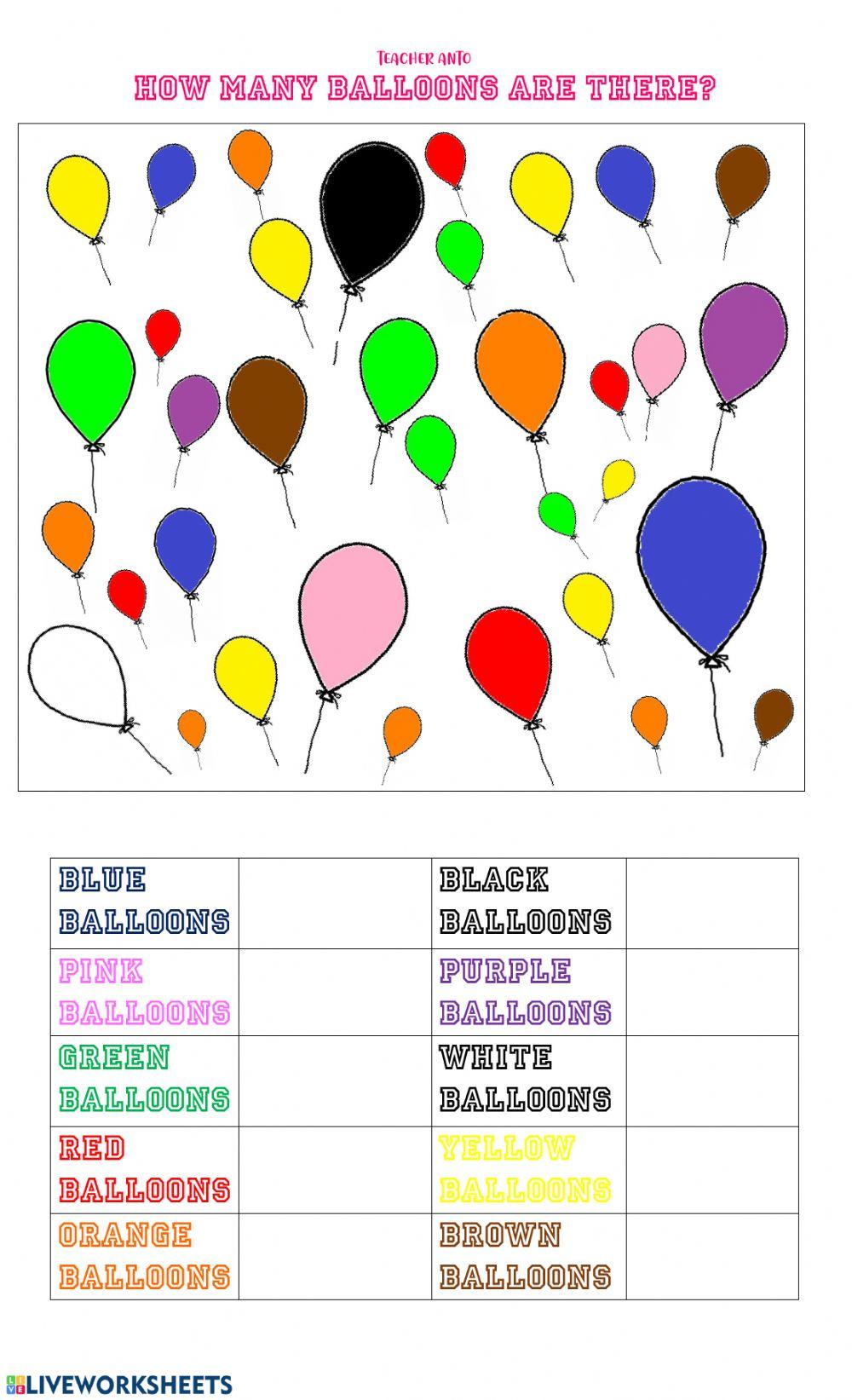 Colours and numbers interactive activity | Live Worksheets