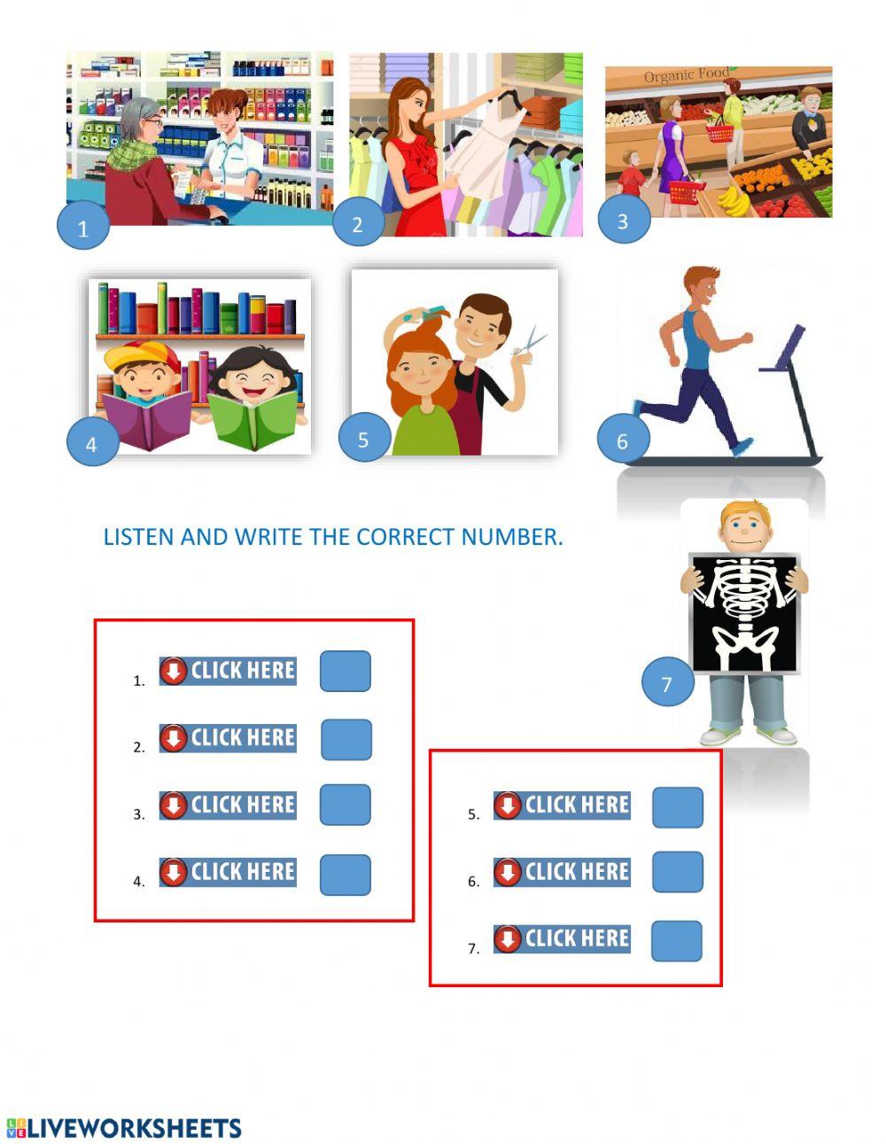 Places in town free exercise | Live Worksheets