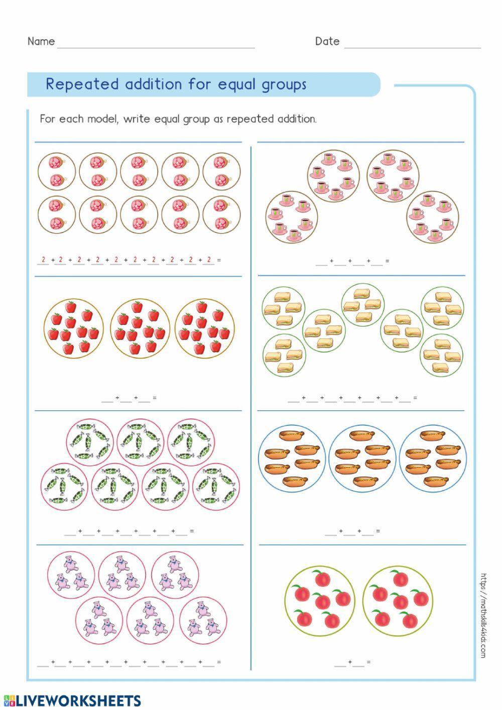 Repeated Addition Worksheet Live Worksheets 41 Off