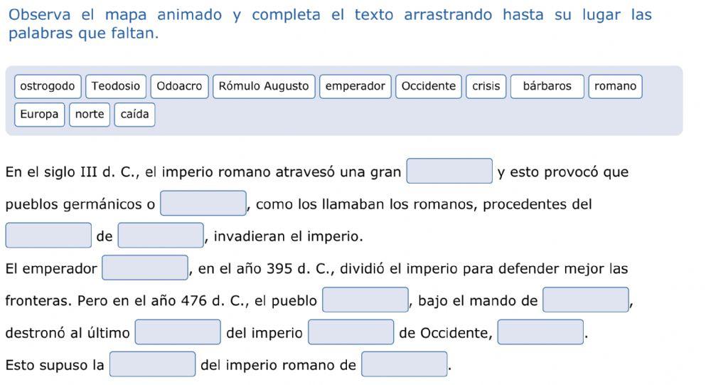 Invasiones germ… | Free Interactive Worksheets | 96630