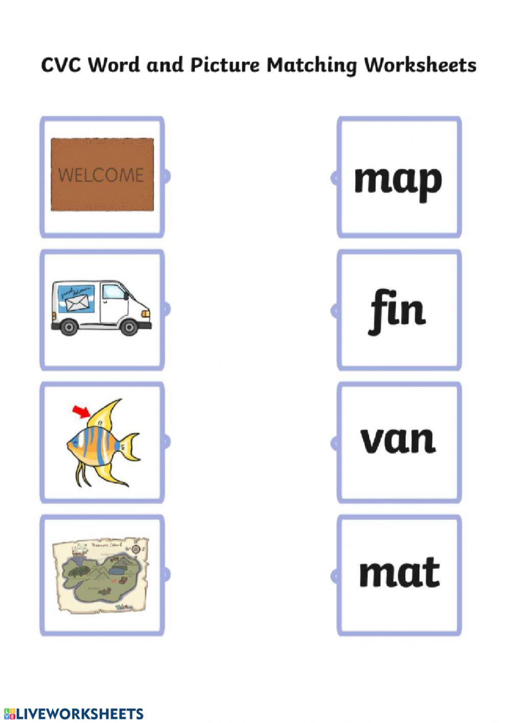 Cvc words 3 | Adifabrizio | Live Worksheets