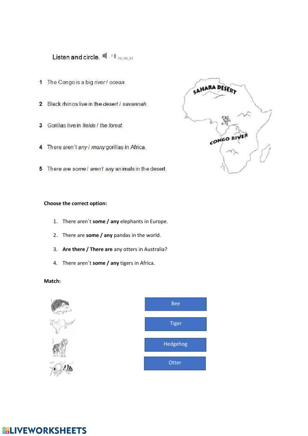 Endangered animals exercise | Live Worksheets